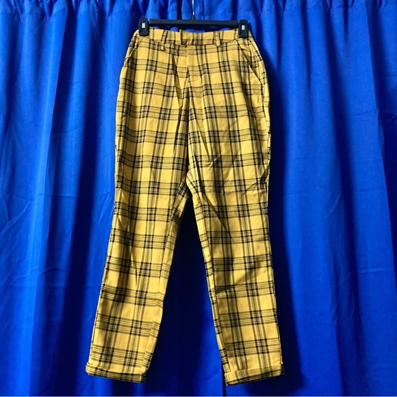 Hot Topic | Pants & Jumpsuits | Yellow Black Plaid Skinny Pants | Poshmark